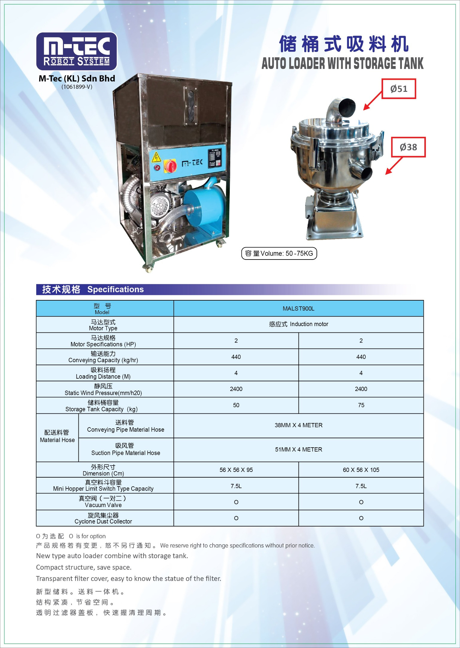 Auto Loader With Storage Tank